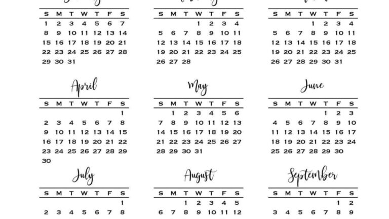 Cute Mini Calendar 2025 Printable - Printable Free Templates