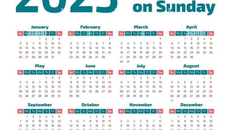 2025 Calendar Week Starting Saturday - Printable Free Templates