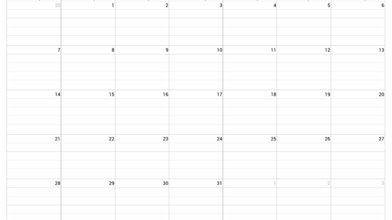 December 2025 Calendar With Lines - Printable Free Templates