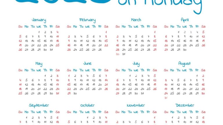 2025 Calendar Work Weeks - Printable Free Templates