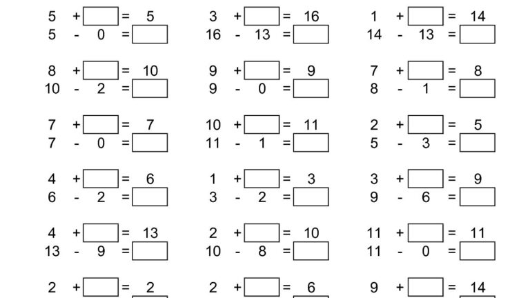 Blank Printable Homework Worksheets For Math - Printable Free Templates