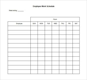 Free Printable Blank Monthly Employee Work Scheduled - Printable Free ...