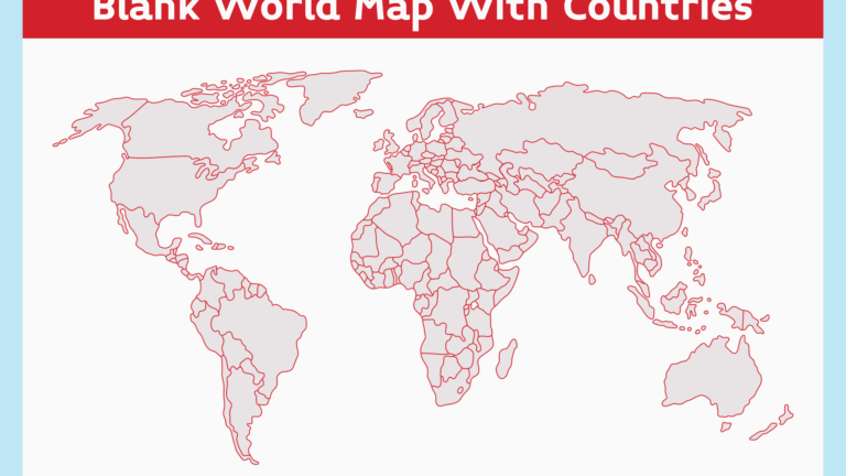 Blank Printable World Map With Countries - Printable Free Templates