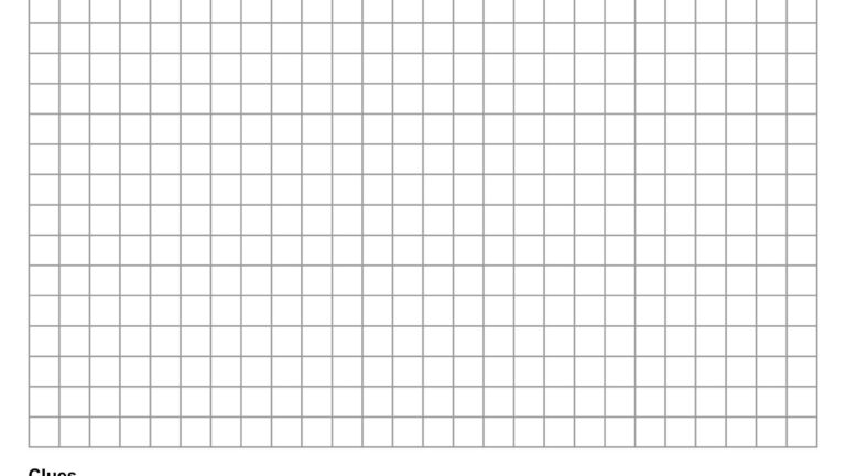 Free Blank Crossword Puzzle Template Printable - Printable Free Templates