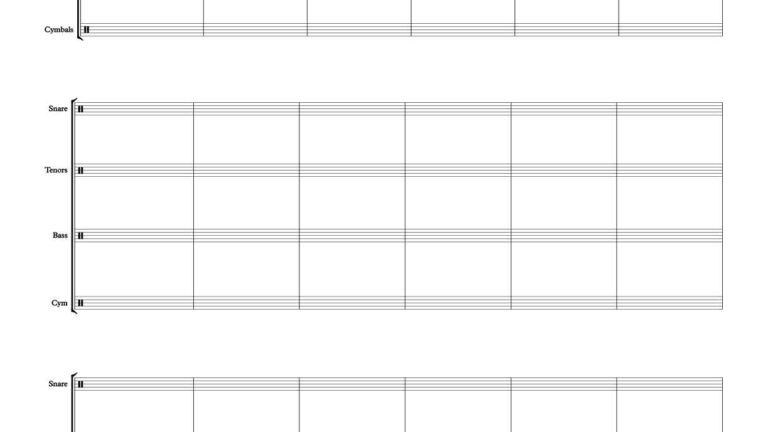Free Printable Blank Drum Tab Sheets - Printable Free Templates