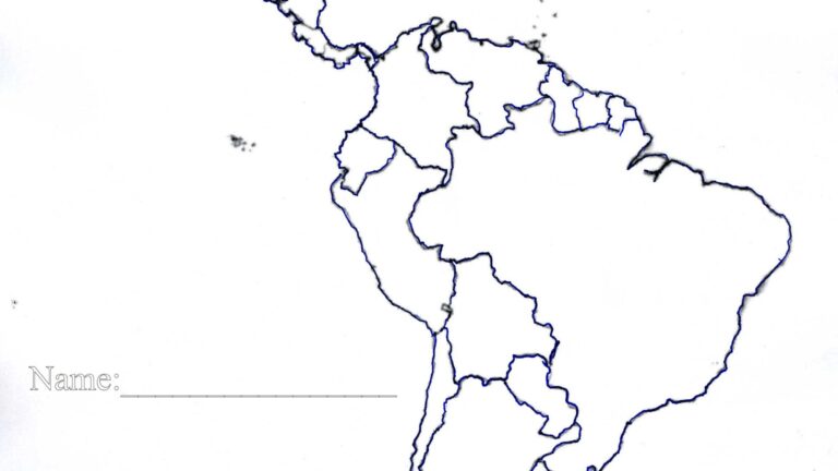 Blank Printable Outline Map Of Latin America - Printable Free Templates