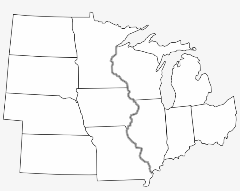 Printable Blank Map Of The Midwest - Printable Free Templates