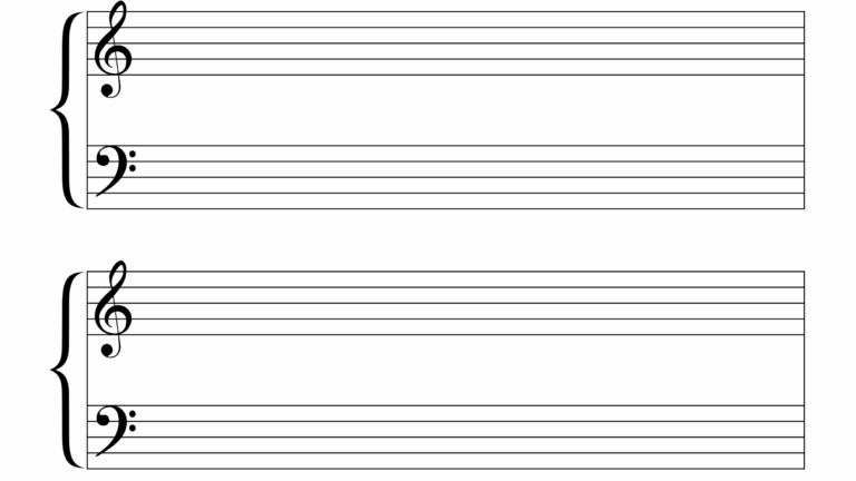Printable Sheet Music Blank Grand Staff - Printable Free Templates