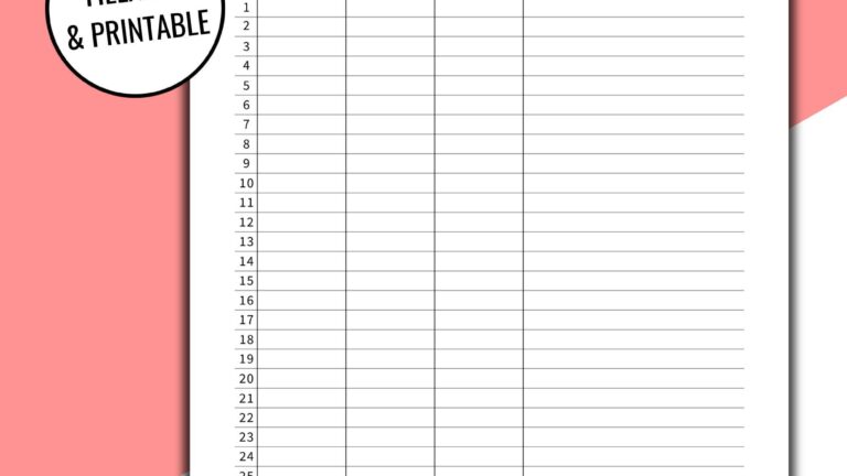 30 Day Blank Printable Blood Sugar Chart - Printable Free Templates