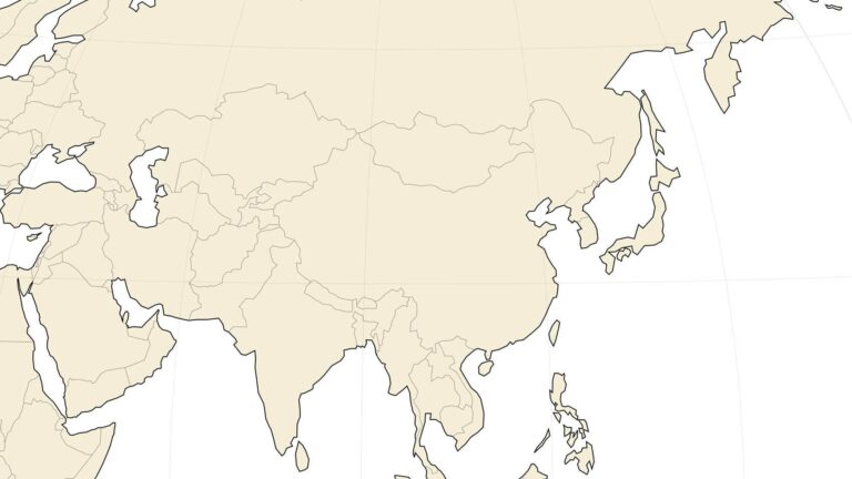 Printable Blank Map Of Asia With Countries - Printable Free Templates