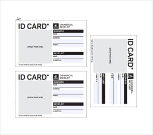 Free Printable Blank Temporary Id Cards - Printable Free Templates