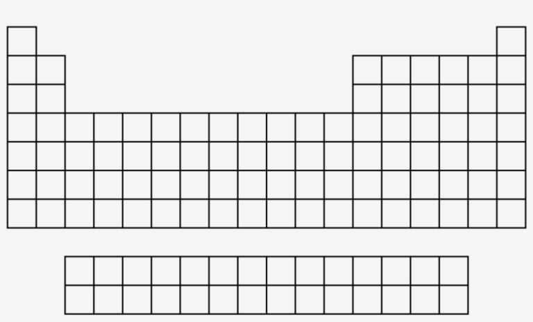 Printable Blank Periodic Table Black And White - Printable Free Templates