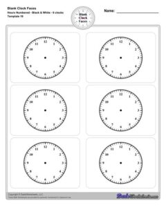 Blank Clocks For Telling Time Practice Printable - Printable Free Templates