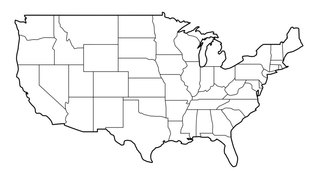 Blank State Maps Blank State Maps Printable - Printable Free Templates