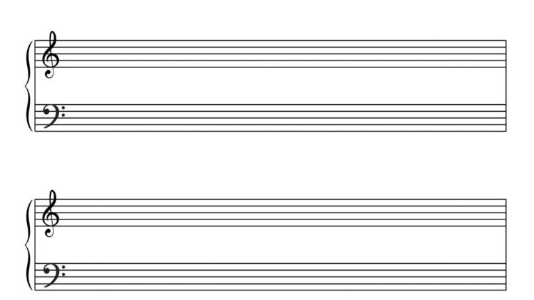 Blank Printable Music Sheet For Piano - Printable Free Templates