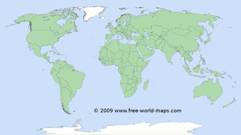 Printable Blank World Map With Borders - Printable Free Templates