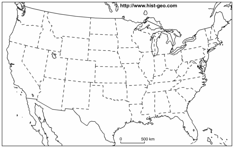 Printable Blank Copy Of United States Map - Printable Free Templates