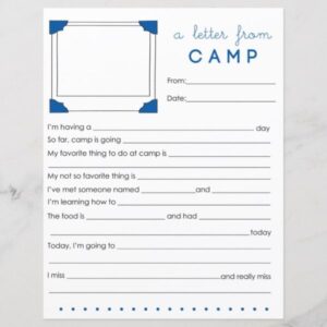 Printable Fill In The Blank Camp Letters - Printable Free Templates
