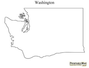Printable Blank Map Of Washington State - Printable Free Templates