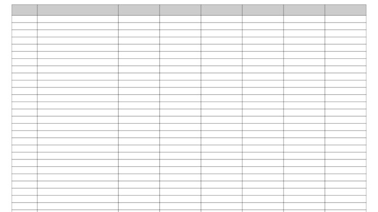 Free Blank Printable Spreadsheet With Lines - Printable Free Templates