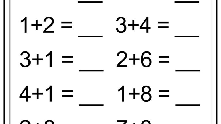 Easy Printable Math Addition Drill Worksheets - Printable Free Templates