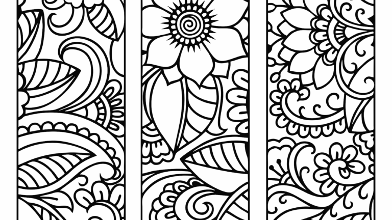 Coloring Bookmarks Free Printable - Printable Free Templates